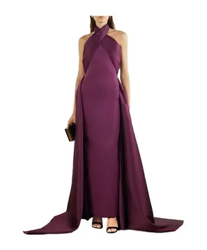 Solace Halterneck Crepe Gown