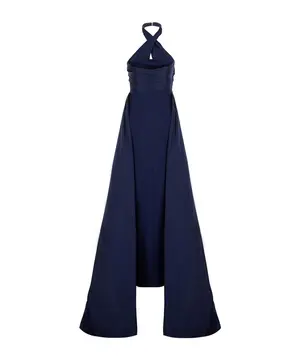Solace Halterneck Crepe Gown