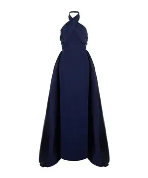 Solace Halterneck Crepe Gown - No