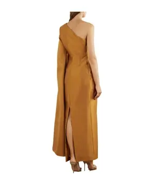 Solace One-shoulder Twill Gown