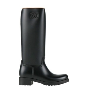 Max Mara Simple Solid-color Rain Boots - Black
