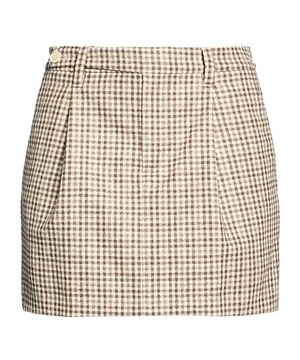 Brunello Cucinelli Plaid Midi Skirt - Sand-colored