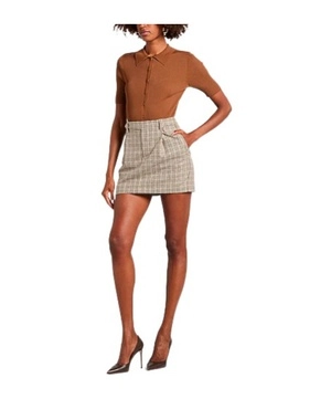 Brunello Cucinelli Plaid Midi Skirt