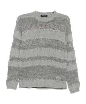 Fabiana Filippi Striped Cardigan - Grey