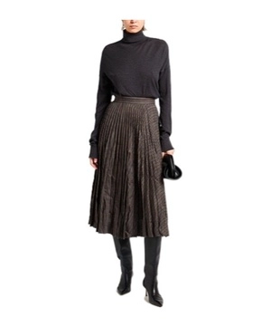 Balenciaga Plaid Pleated Skirt