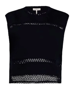 Rag & Bone Solidcolor Knit Sleeveless Tshirt - Blue