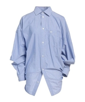 Balenciaga Striped Long Shirt - Blue