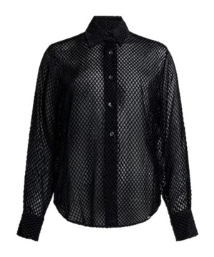 Rag & Bone Velvet Longsleeve Shirt - Black