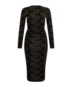 Elisabetta Franchi Lace Cut-out Midi Dress