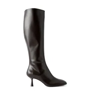 AeydĒ Solid Leather Knee Boots