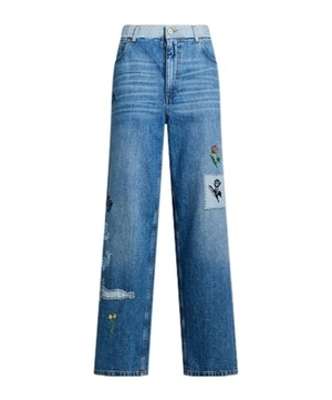Marni Embroidered Straight Leg Jeans