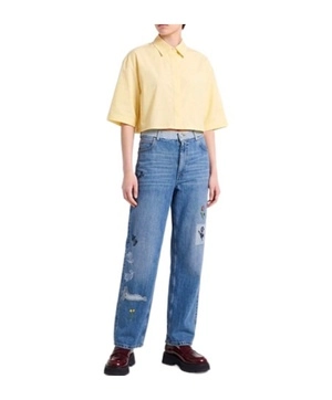 Marni Embroidered Straight Leg Jeans