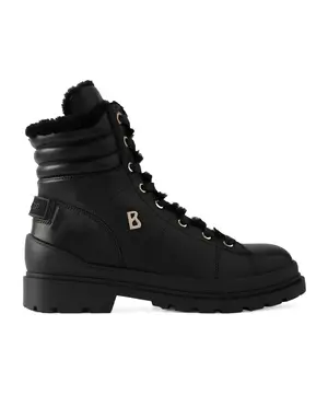 Bogner Embellished Shearling-lined Leather Ankle Boots