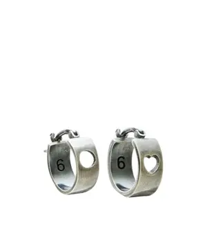 MAISON MARGIELA Metal Ring Earrings - Silver