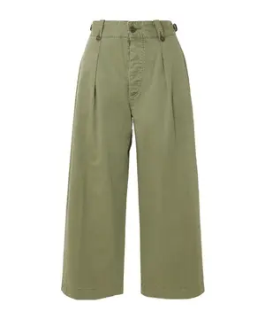 Ralph Lauren Rrl Pleated Herringbone Cotton Wide-Leg Pants No