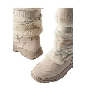Bogner Shearling And Suede Ankle Boots