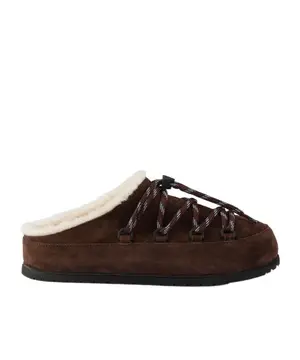 Prada Suede Mules - Dark Brown