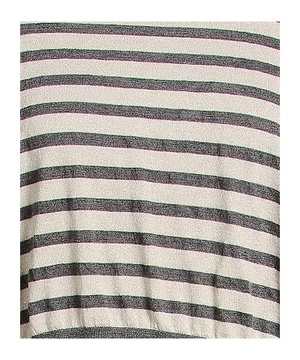 Brunello Cucinelli Striped Metallic Cropped Knit Sweater