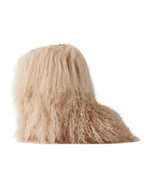Bogner Shearling Ankle Boots - Nude