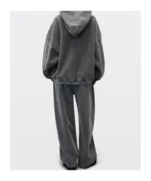 Alexander Wang Mid-rise Oversized Sweatpants W/ All-over Hotfix