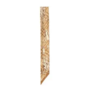 Burberry Skinny Check Mates Silk Scarf