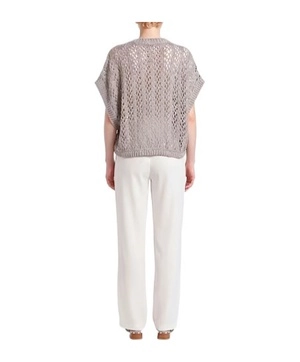 Brunello Cucinelli Solidcolor Sleeveless Knit Top