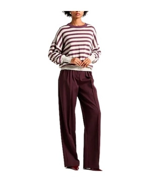 Brunello Cucinelli Striped Metallic Cashmere Knit Sweater