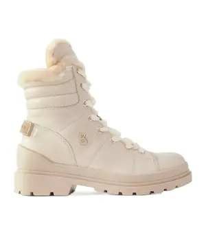 Bogner Embellished Shearling-lined Leather Ankle Boots