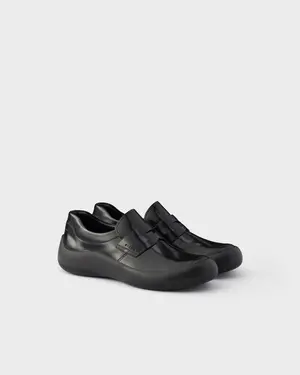 Prada Brushed Leather Loafers