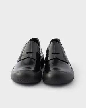 Prada Brushed Leather Loafers