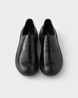 Prada Brushed Leather Loafers