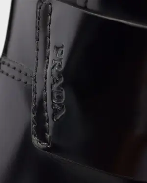 Prada Brushed Leather Loafers