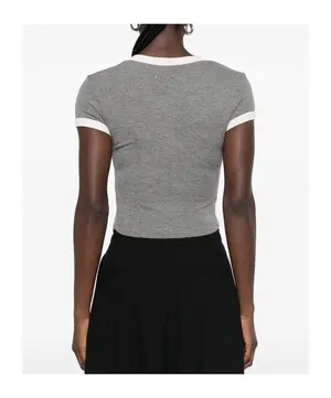 VIVIENNE WESTWOOD Orb Embroidered Cropped T-shirt