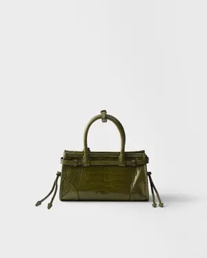Prada Bonnie Small Crocodile Leather Handbag