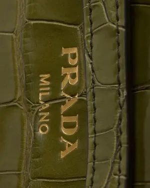 Prada Bonnie Small Crocodile Leather Handbag