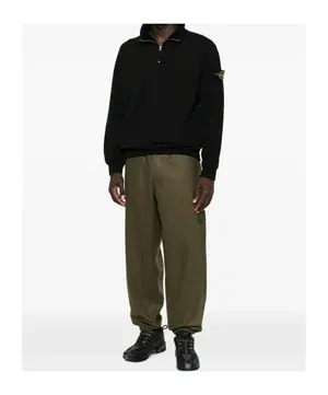 Stone Island Compass-patch Quarter-zip Sweater