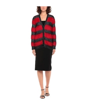 Saint Laurent Striped Knit Suede Jacket