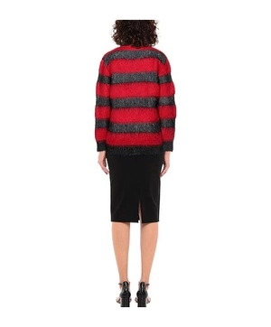 Saint Laurent Striped Knit Suede Jacket