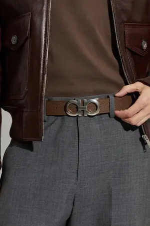 FERRAGAMO Reversible And Adjustable Gancini Belt
