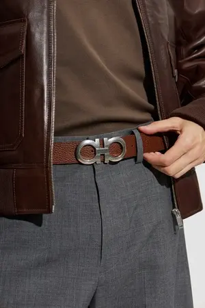 FERRAGAMO Reversible And Adjustable Gancini Belt
