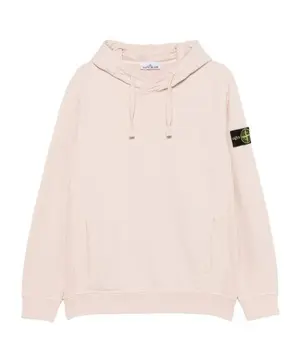 Stone Island Compass-patch Drawstring Hoodie - Light Pink