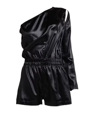 Rick Owens Satin One-shoulder Jumpsuit - Black