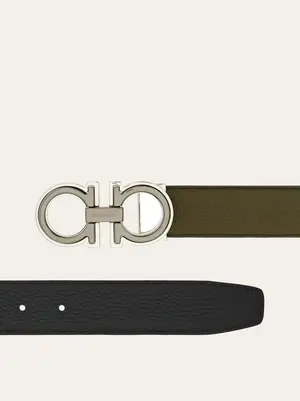 FERRAGAMO Reversible And Adjustable Gancini Belt