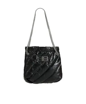 Balenciaga Solid Color Shoulder Bags - Black