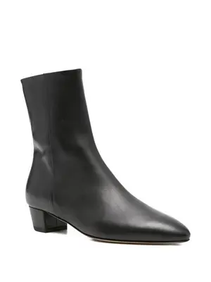 AeydĒ Leather Pointed-toe Ankle Boots