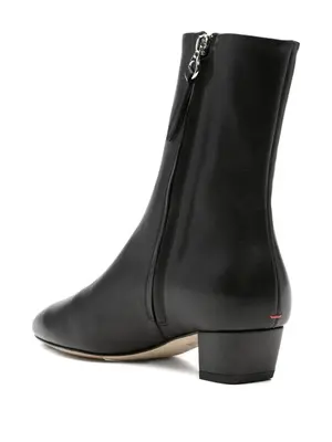 AeydĒ Leather Pointed-toe Ankle Boots