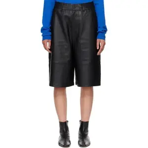 THE FRANKIE SHOP Leather Bermuda Shorts