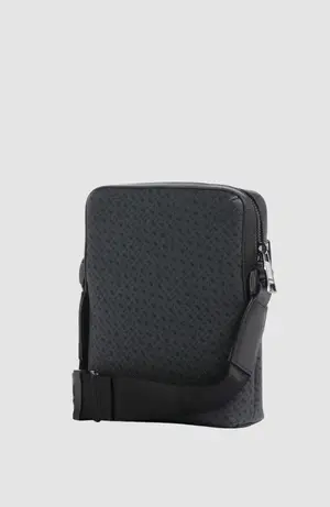 Hugo Boss Monogram-pattern Zip-fastening Messenger Bag