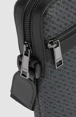 Hugo Boss Monogram-pattern Zip-fastening Messenger Bag