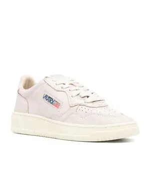 AUTRY Medalist Distressed Lace-up Sneakers - White